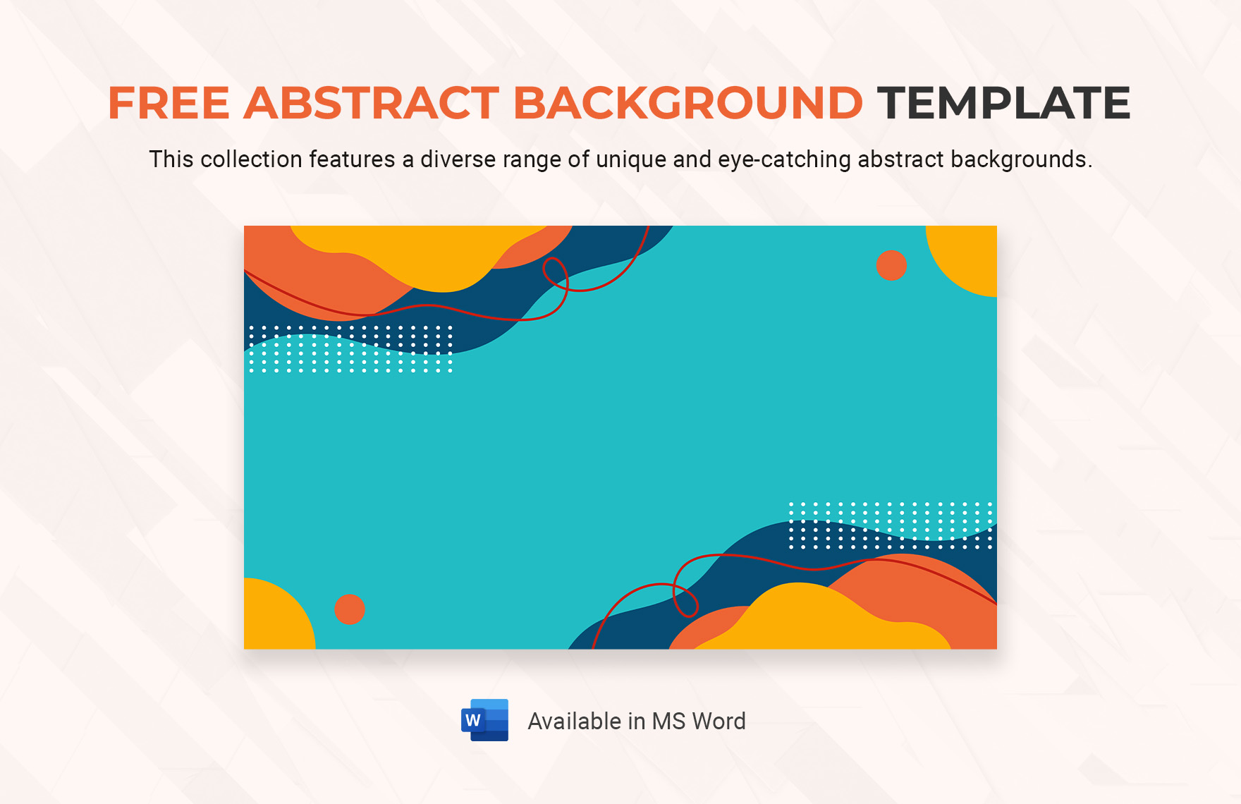 Free Abstract Background Template Download In Word Template
