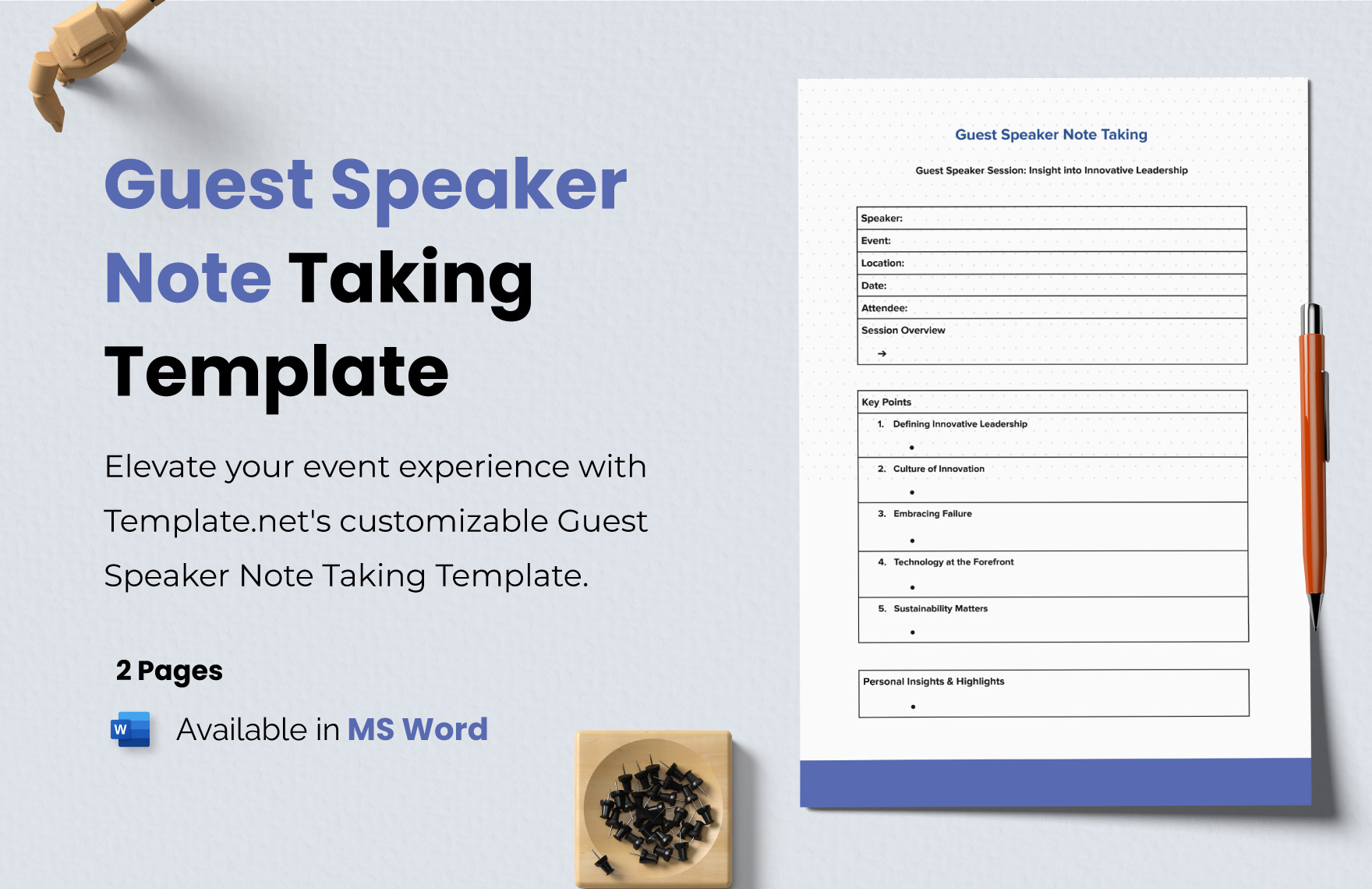 Project Management Note Taking Template - prntbl ...