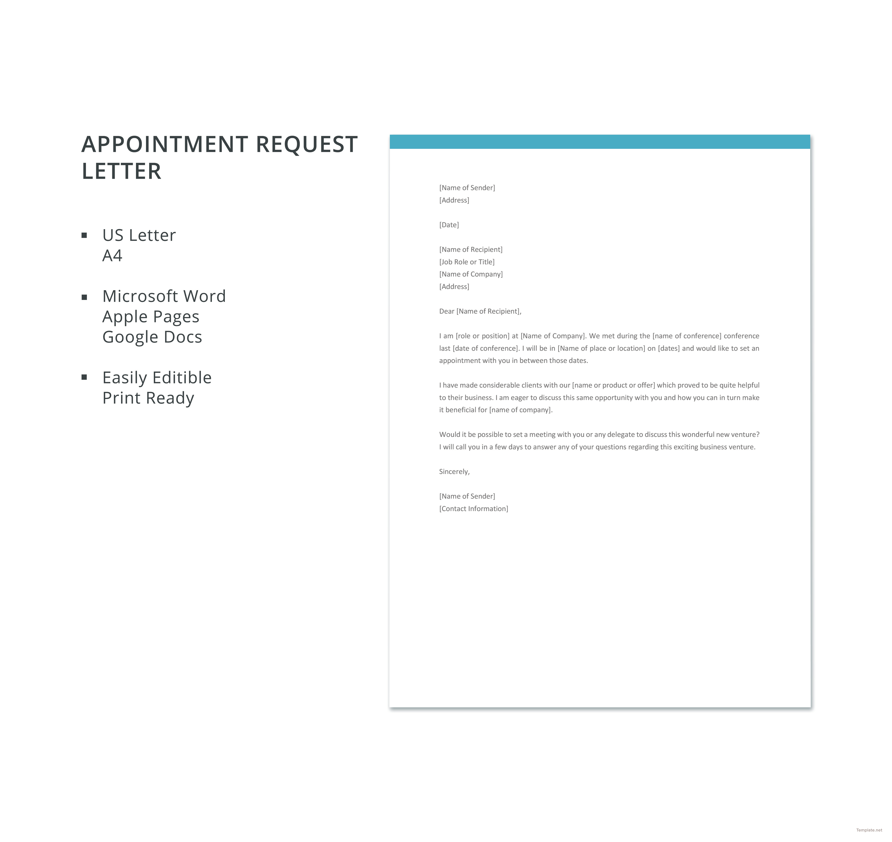Free Appointment Request Letter Template In Microsoft Word Apple Pages Free Appointment Request Letter Template In Microsoft Word Apple Pages