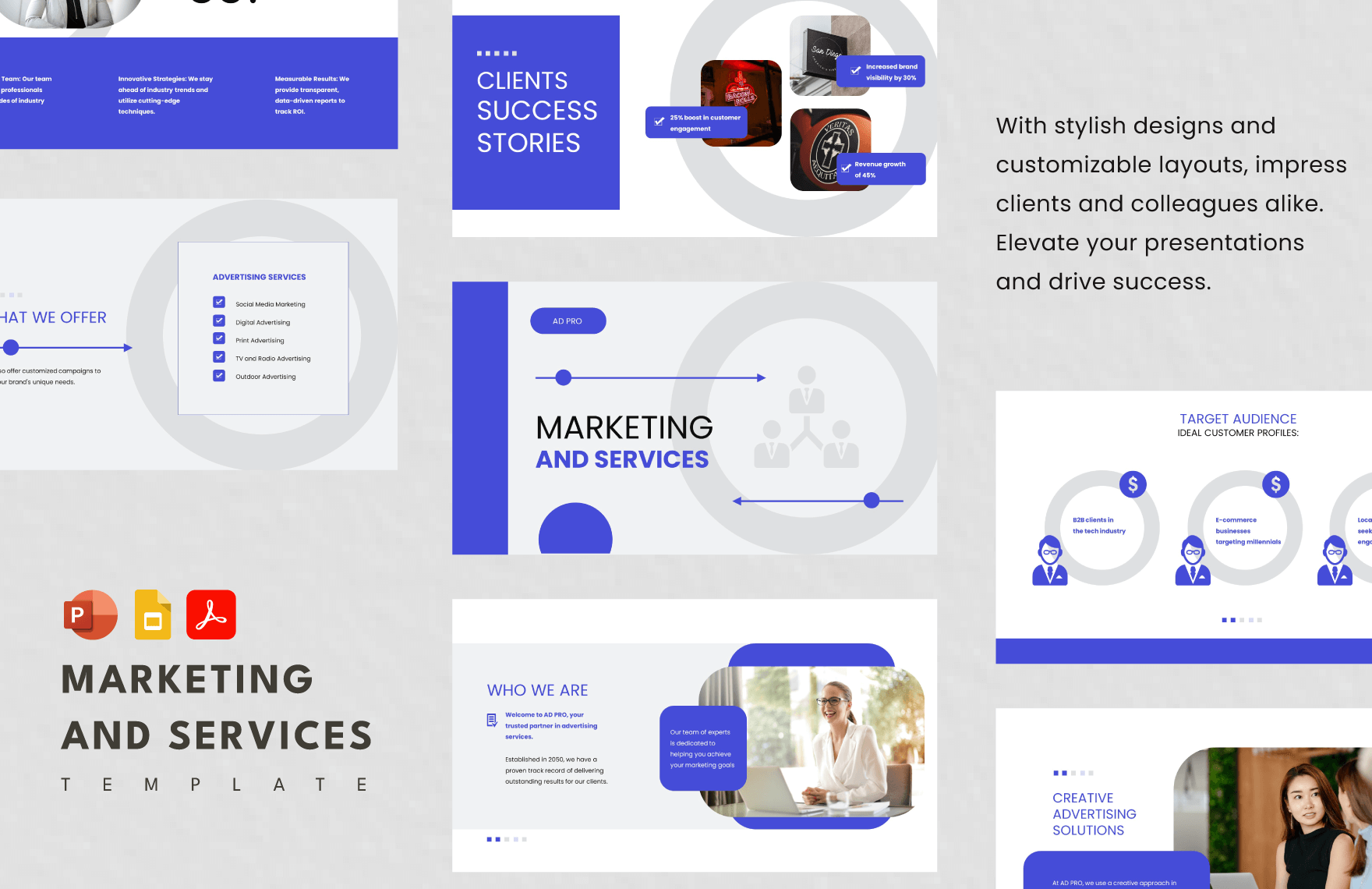 Marketing and Services Template - Download in PDF, PowerPoint, Google ...