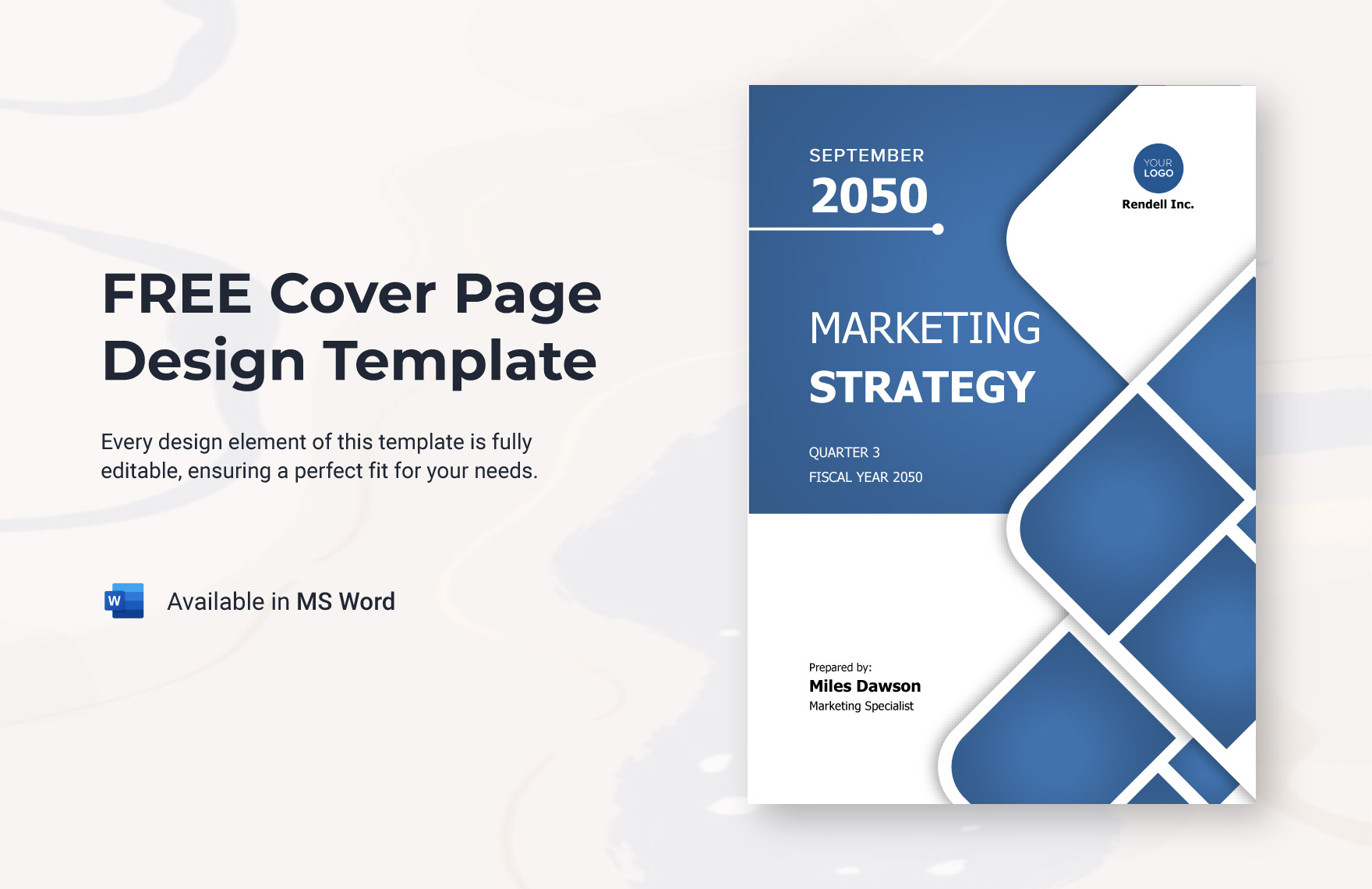 Free Cover Page Design Template - Download in Word | Template.net