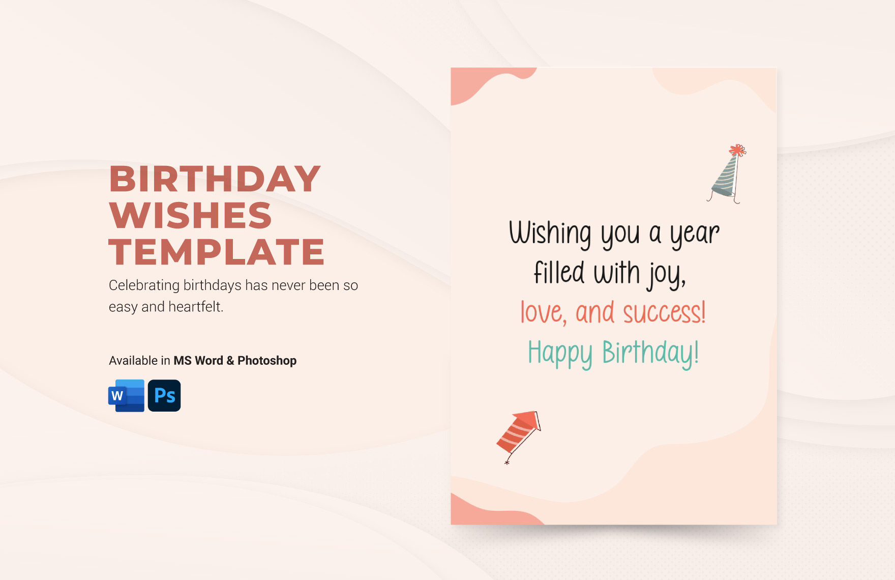 Birthday Wishes Template In PSD Word Download Template