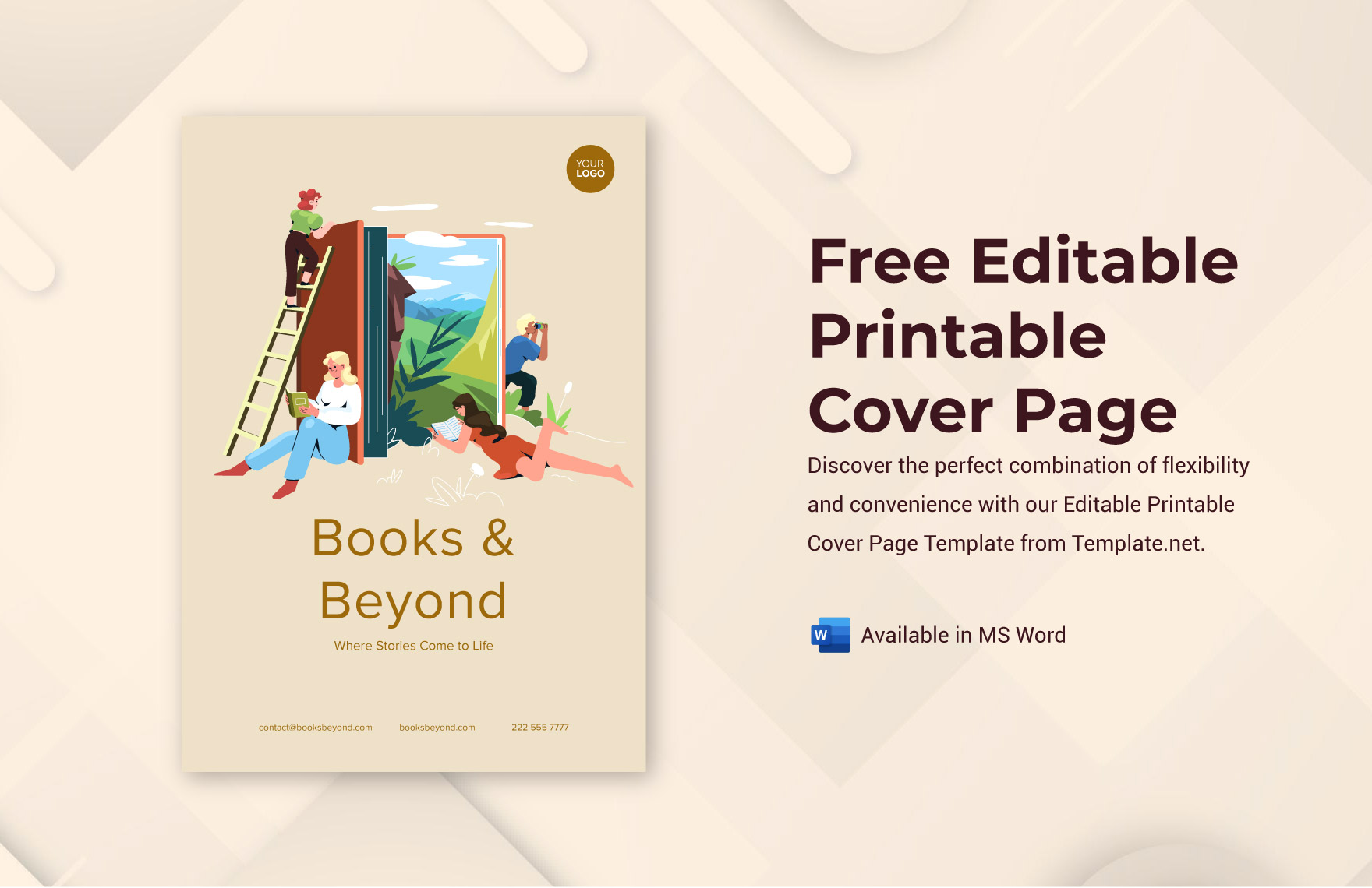 Free Editable Printable Cover Page Template - Download in Word ...