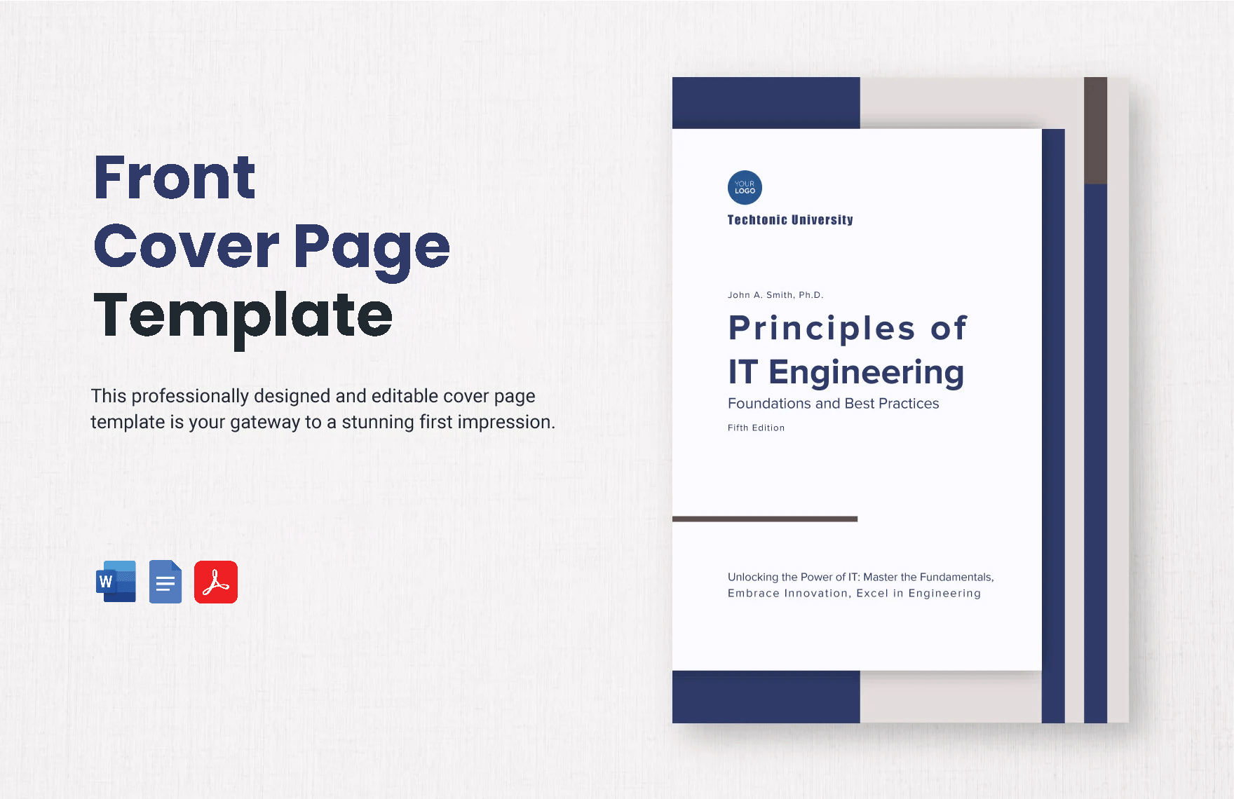 Editable Cover Page Templates In PDF To Download