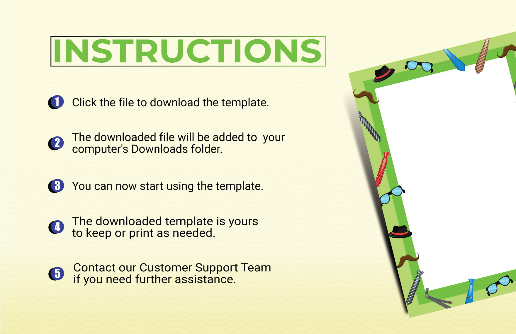 Free Father's Day Border Template - Download in Word | Template.net