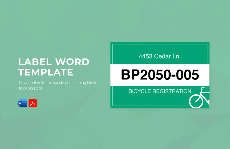 Key Tag Label Template in MS Word, Portable Documents - Download ...
