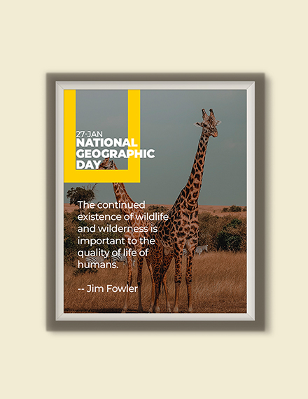National Geographic Day Instagram Post Template [Free PDF] - PSD