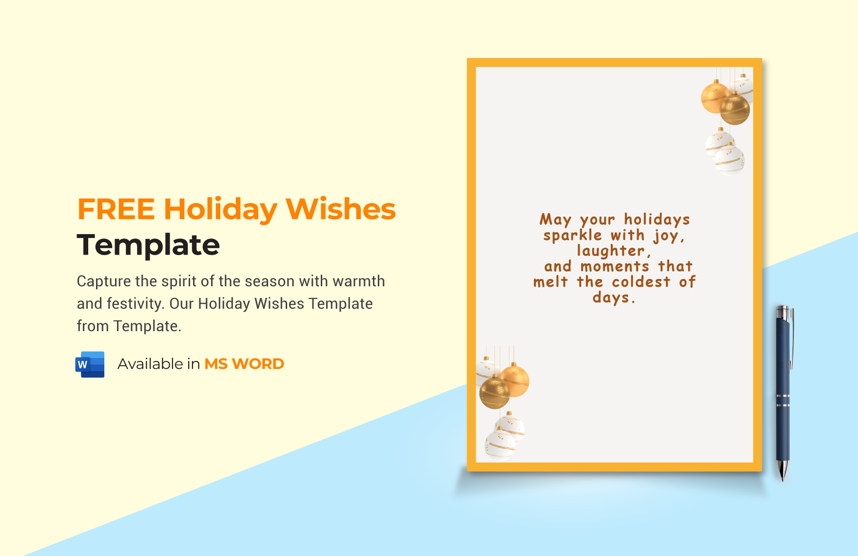 Free Holiday Wishes Template - Download in Word | Template.net