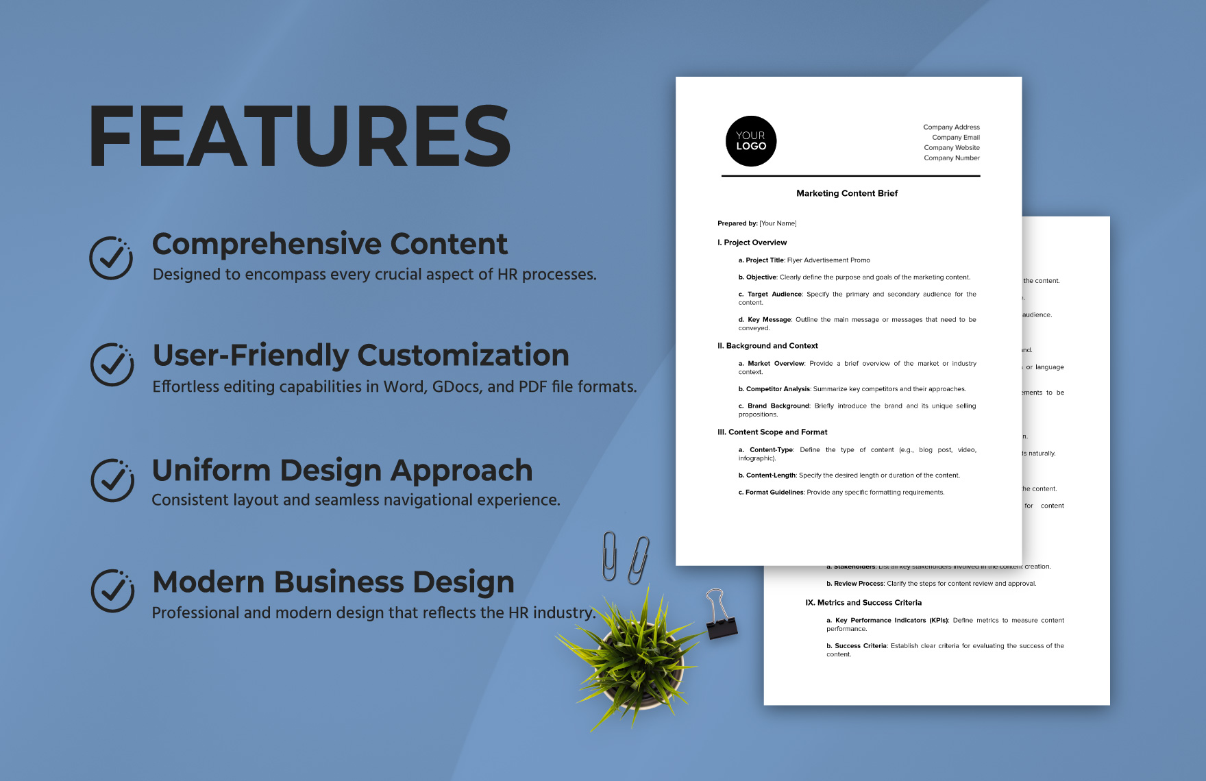 Marketing Content Brief Outline Template - Download in Word, Google ...
