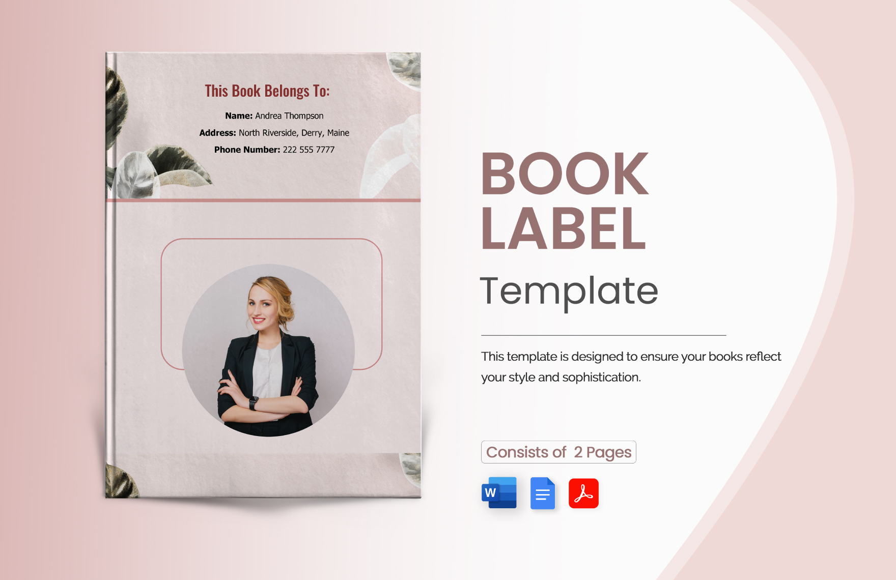 Months Printable Book Label