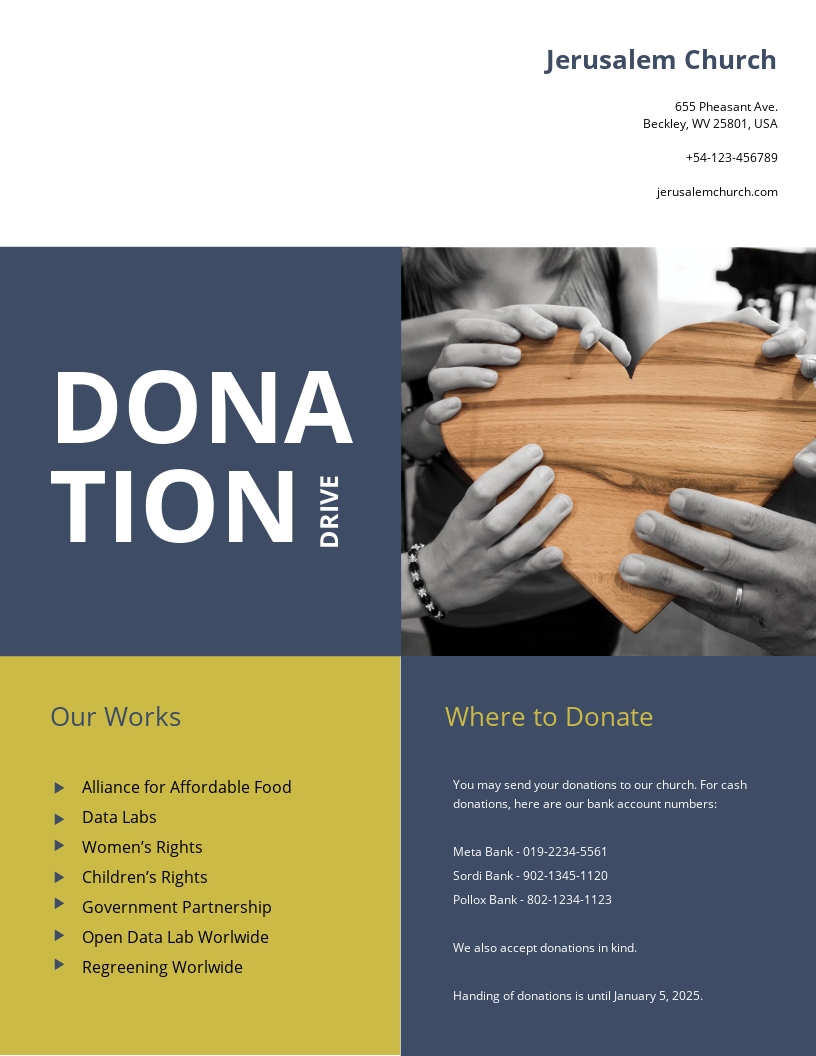 FREE Thank You Letter for Donation to Church Template - Word | Google ...