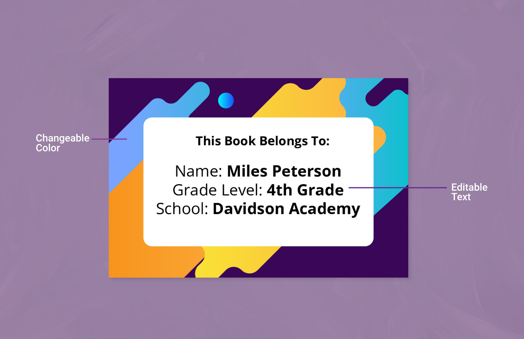 Free Book Label Template Download In Word Template
