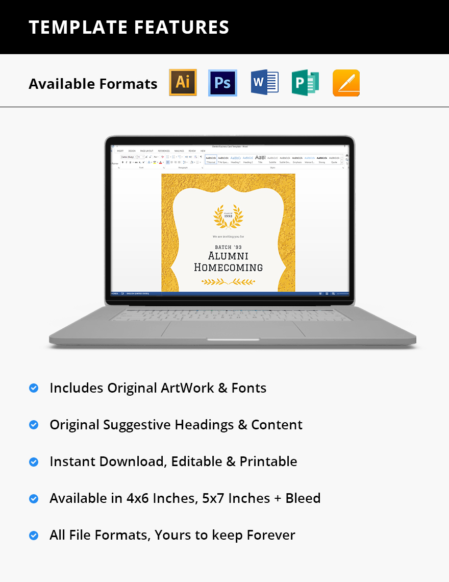 Sample Class Reunion Invitation Template - Illustrator, Word, Apple ...