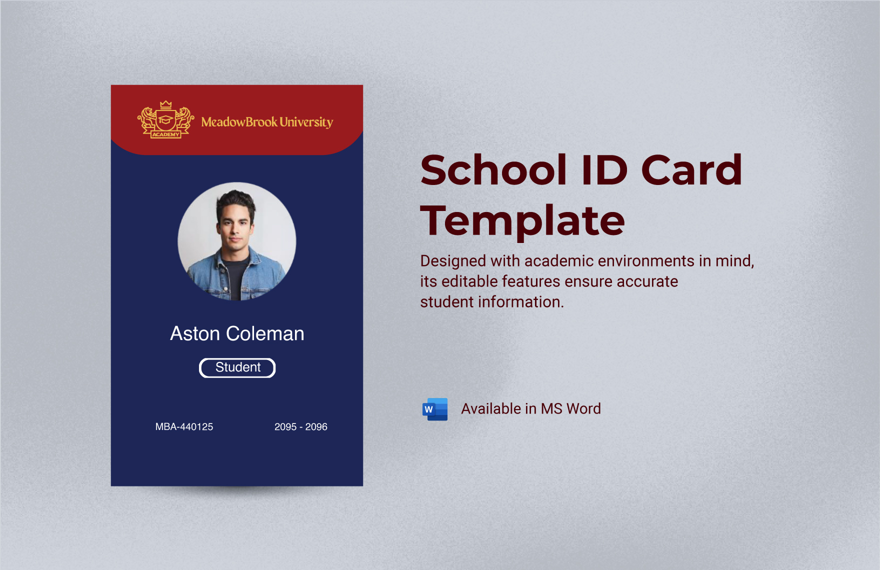 Printable Id Card Template In Word Free Download
