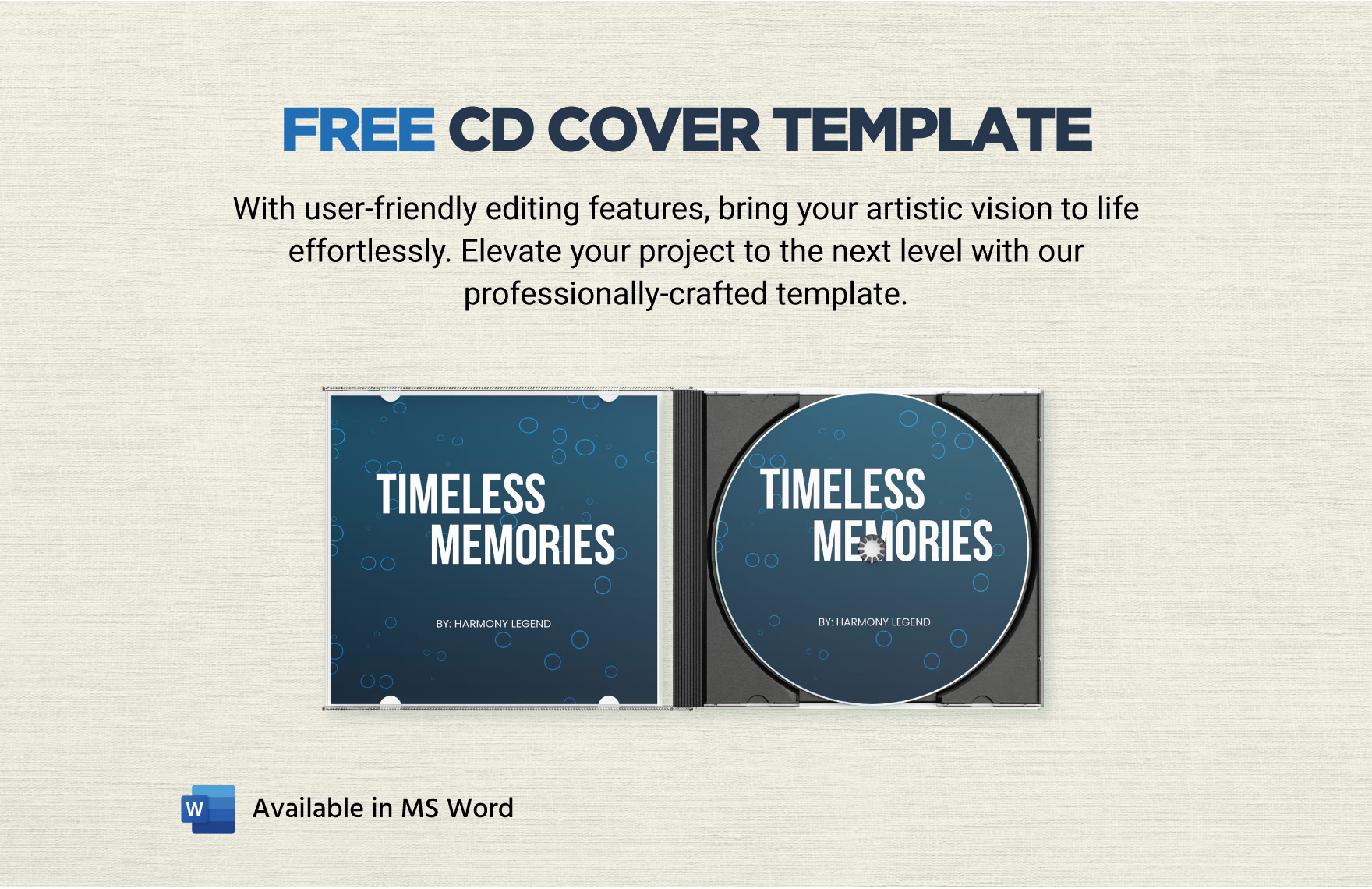 CD Cover Template In Word Download Template