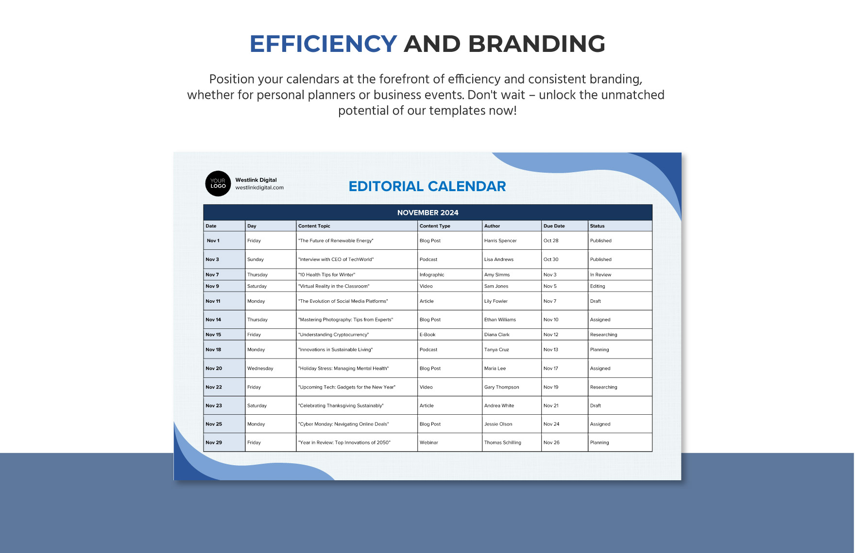 Editorial Calendar Template In Word Download Template