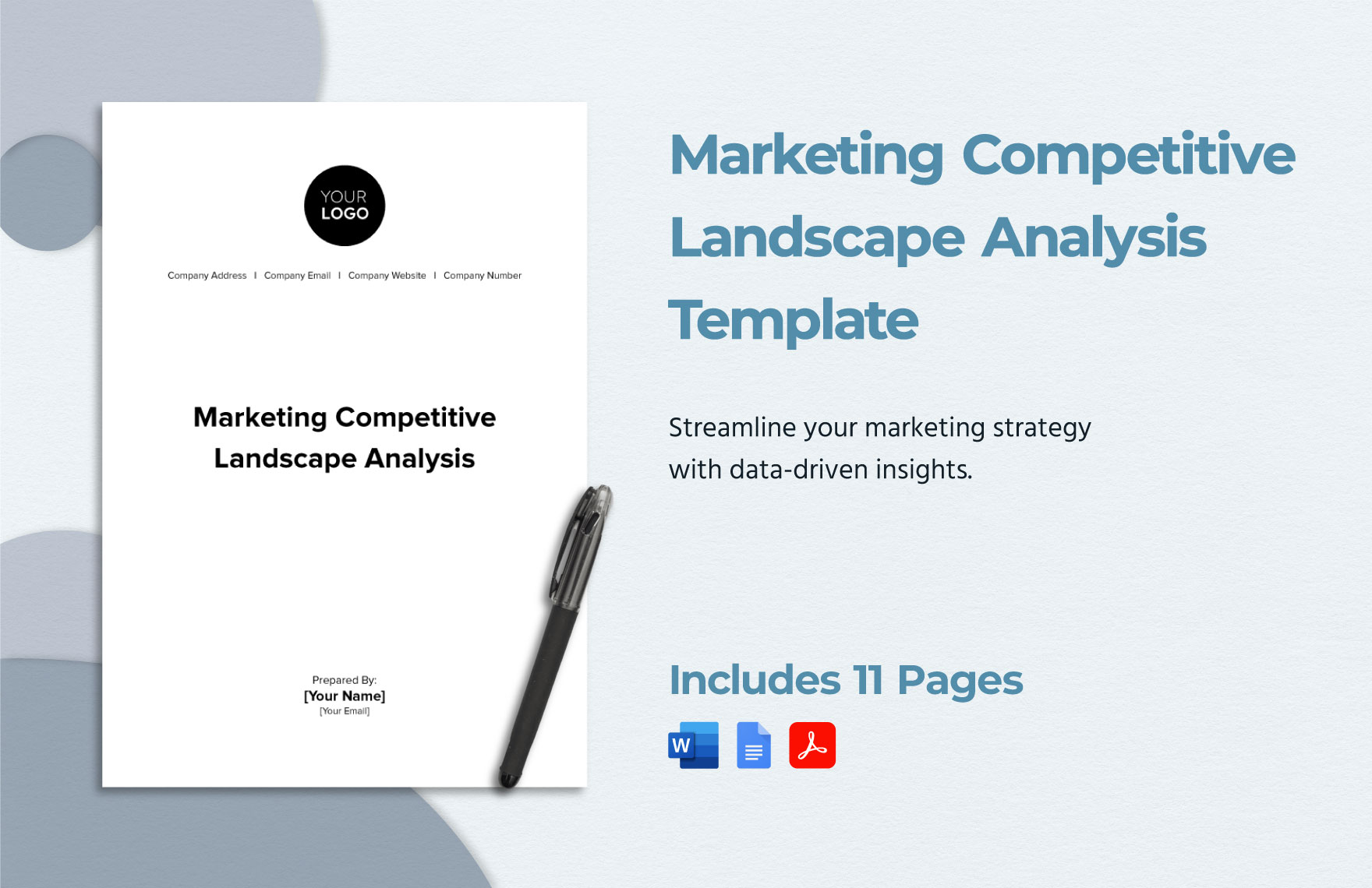 Editable Market Analysis Templates In Adobe PDF To Download Editable Market Analysis Templates In Adobe PDF To Download