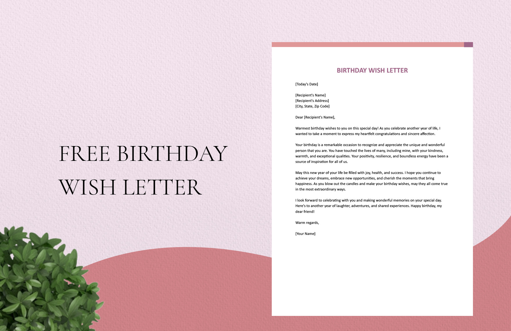 Birthday Wishes Letter For Friend Infoupdate
