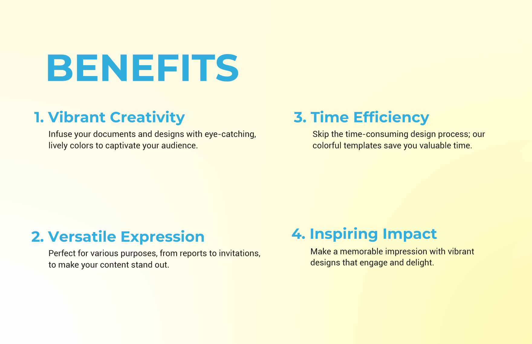 Free Colorful List Template - Download in Word | Template.net