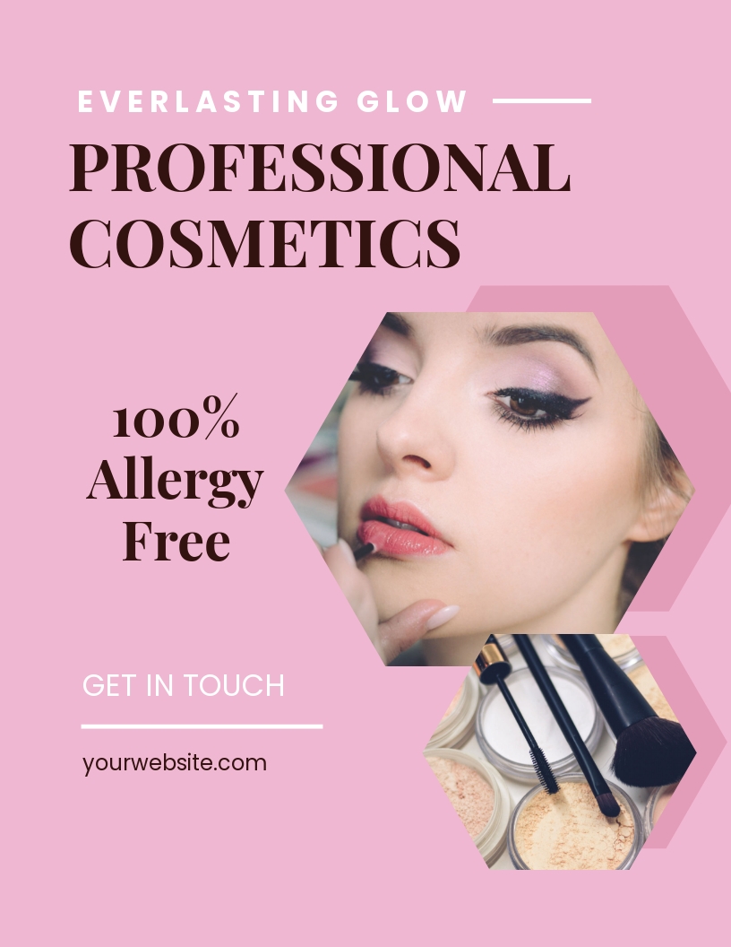 Free Professional Cosmetics Flyer Template