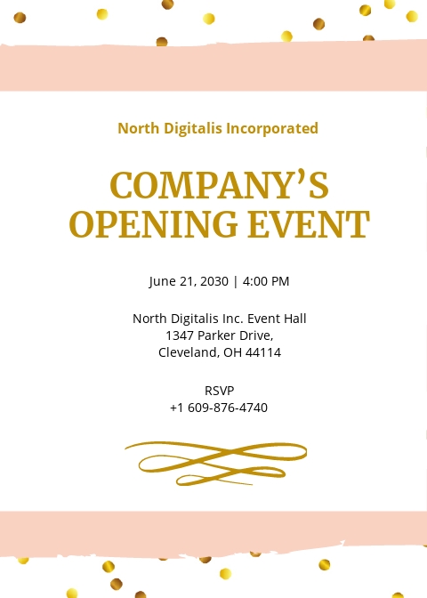 Opening Event Invitation Template