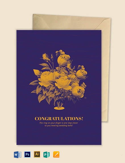 Engagement Invitation Card Template - Download in Word, PSD, Publisher ...