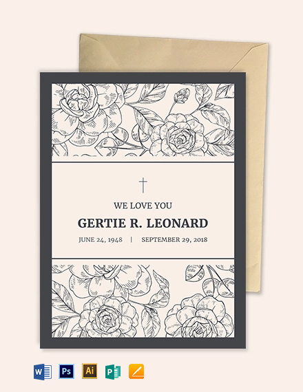 126+ Funeral Card Templates - Free Downloads | Template.net