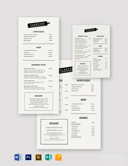 FREE Menu Templates in Microsoft Publisher | Template.net