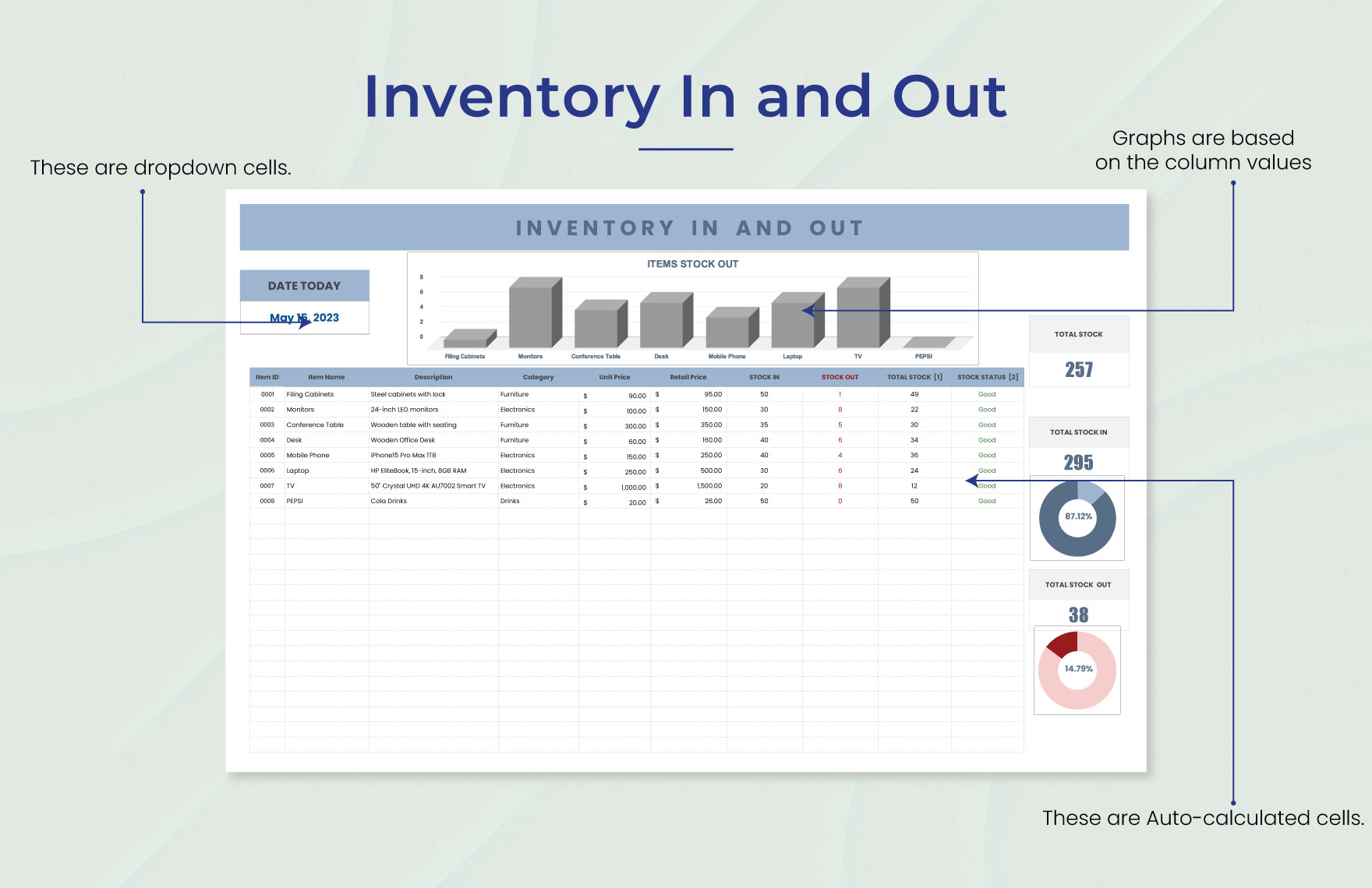 Free Inventory In and Out Template - Download in Excel, Google Sheets ...