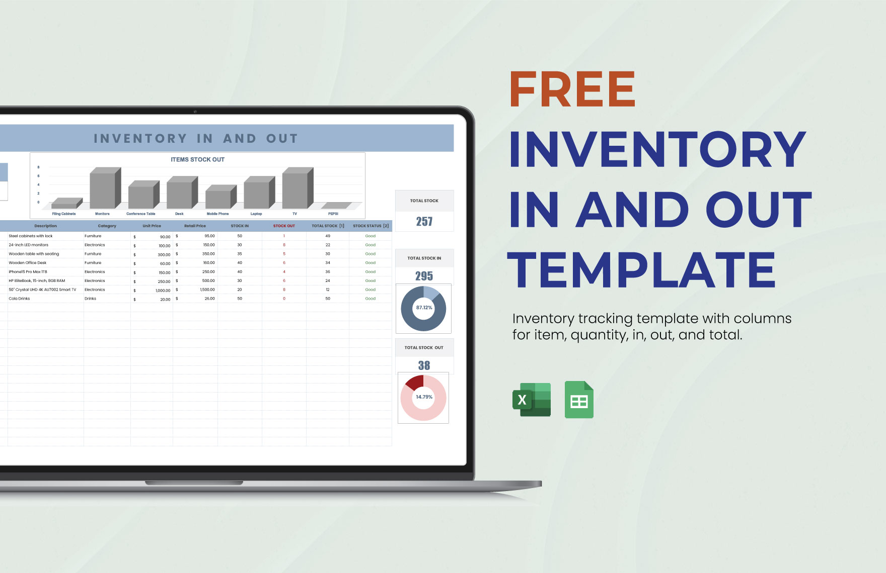 Free Inventory In and Out Template - Download in Excel, Google Sheets ...