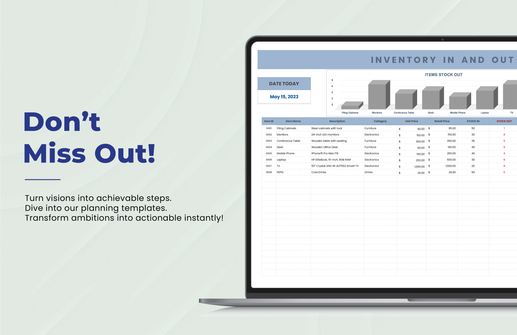 Free Inventory In and Out Template - Download in Excel, Google Sheets ...