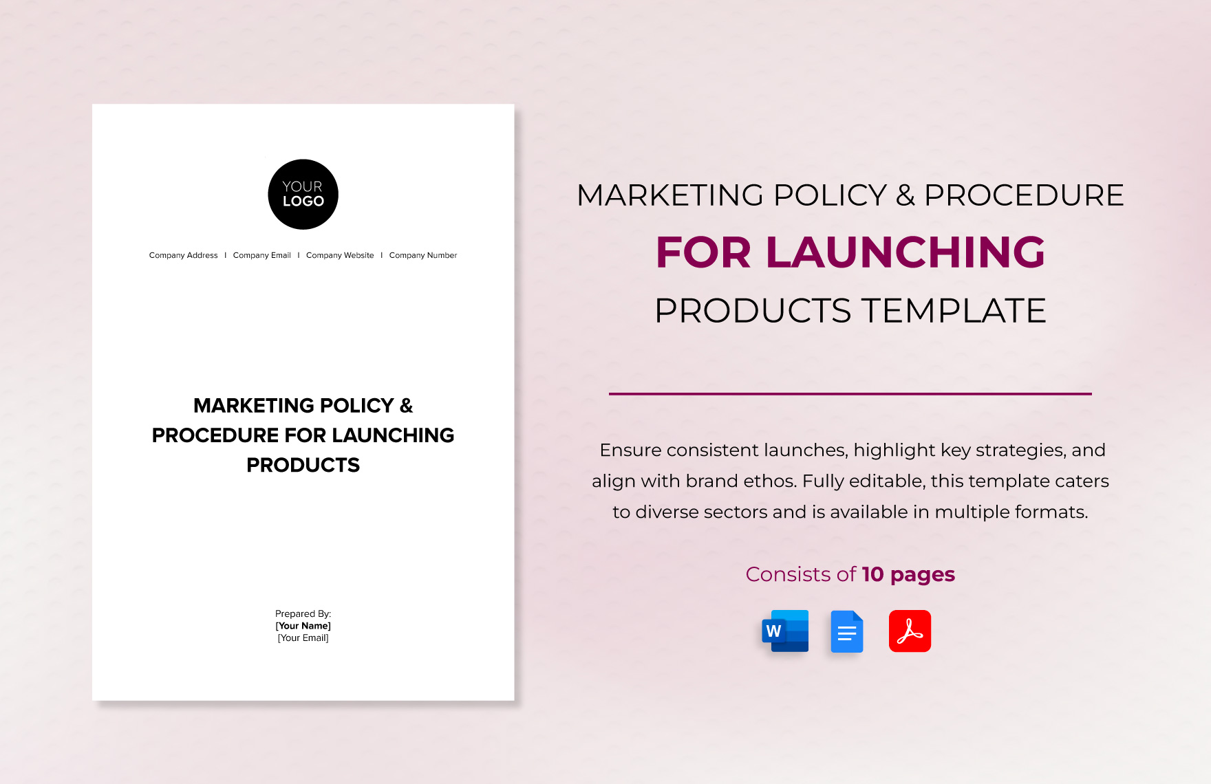 Editable Company Policy Templates In Word To Download
