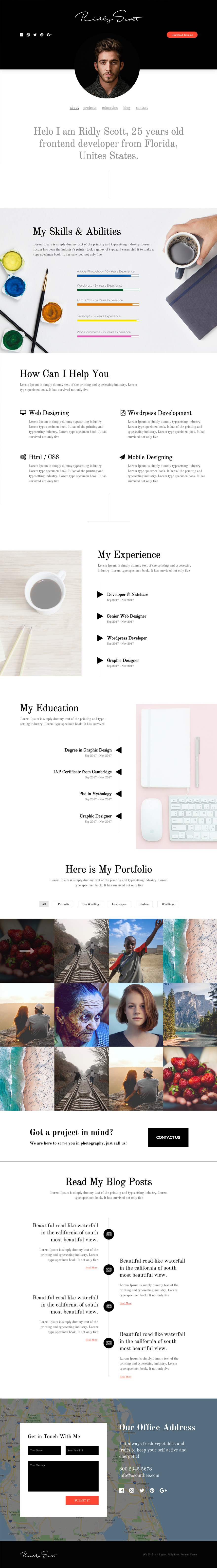 Web Design Portfolio PSD Website Template - PSD | Template.net