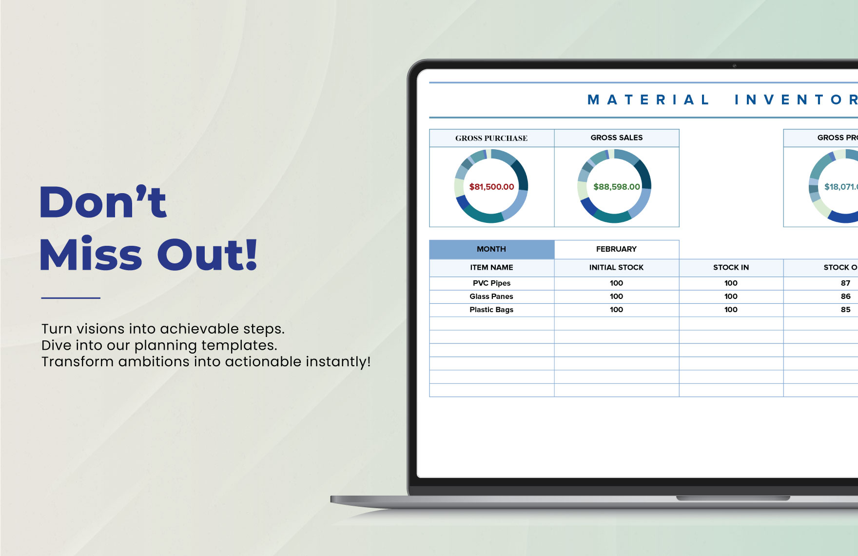 Free Material Inventory Template - Download in Excel, Google Sheets ...