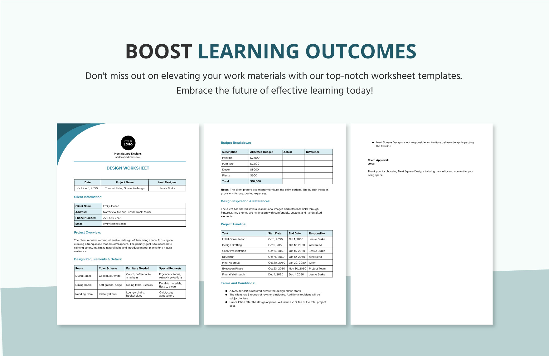 Free Design Worksheet Template - Download in Word | Template.net