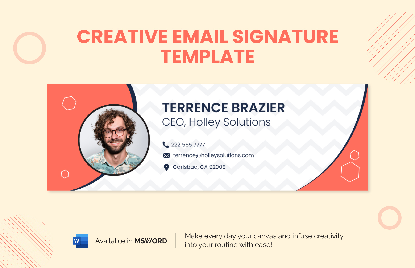 Free Creative Fashion Designer Email Signature Template. - Download in ...