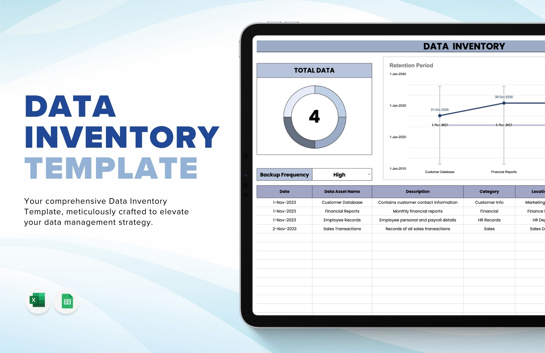 Free Data Templates In Excel To Download