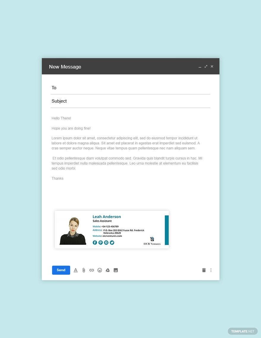 Free Sales Assistant Email Signature Template Download In PSD HTML5