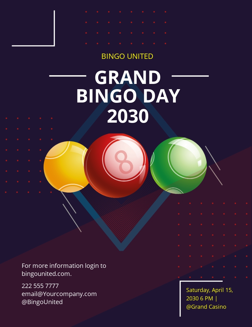 Editable Bingo Flyer Templates Free