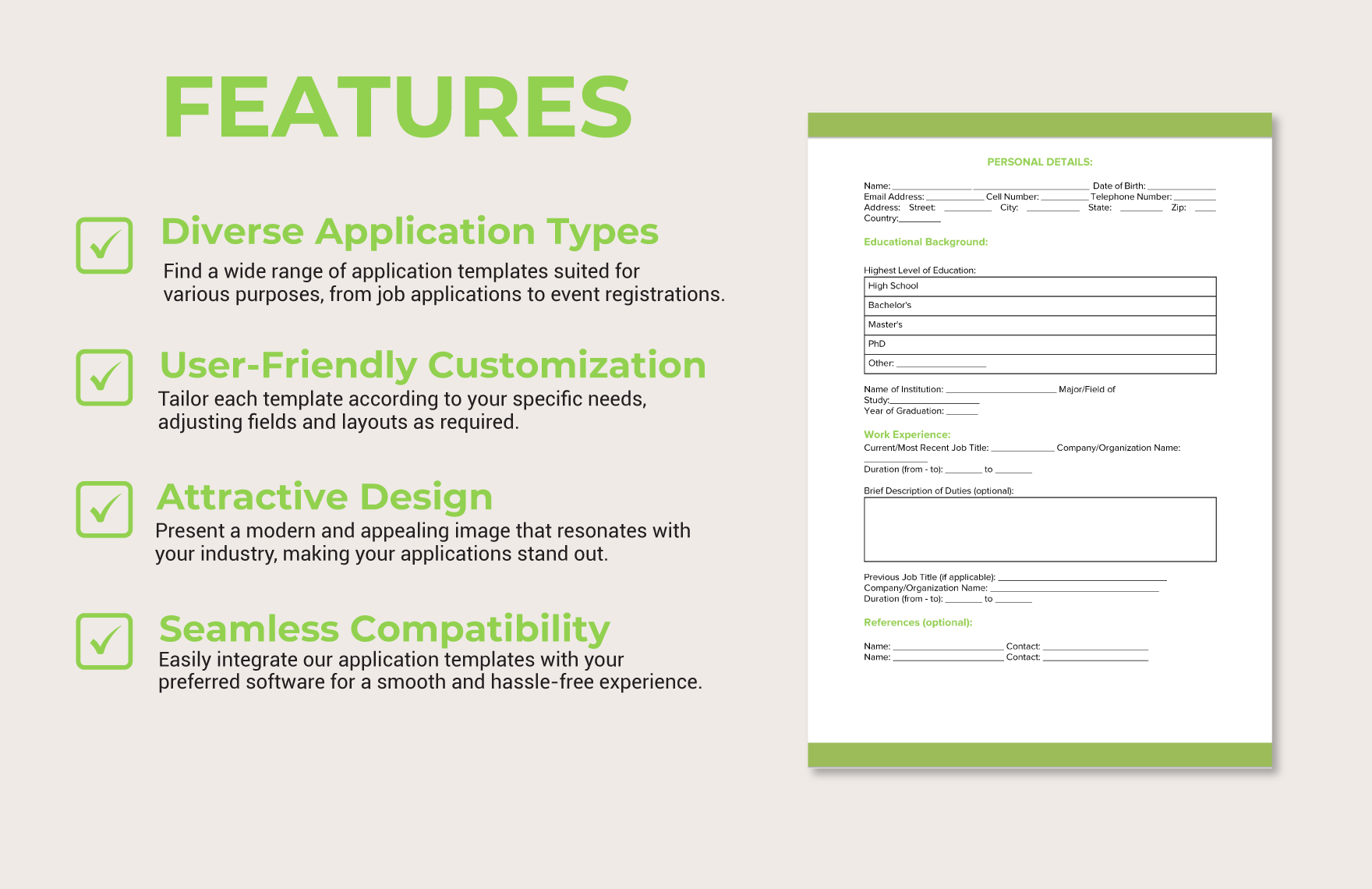 Free Editable Application Template - Download in Word | Template.net