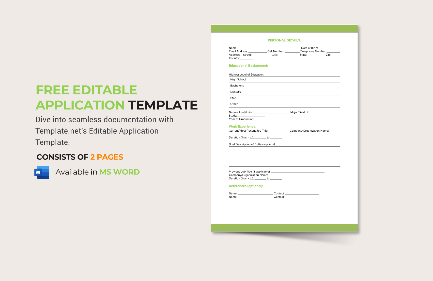 FREE Form Template - Download in Word, Google Docs, Excel, PDF, Google ...