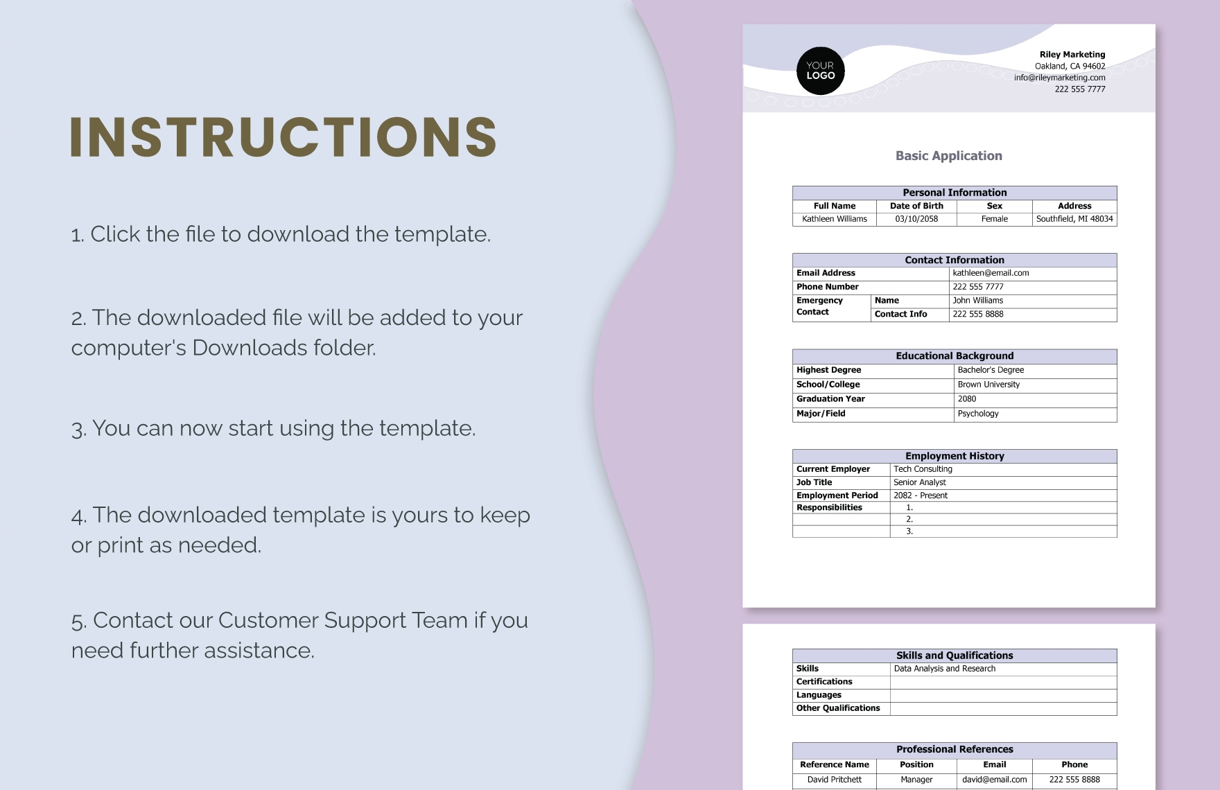 Free Basic Application Template - Download in Word | Template.net