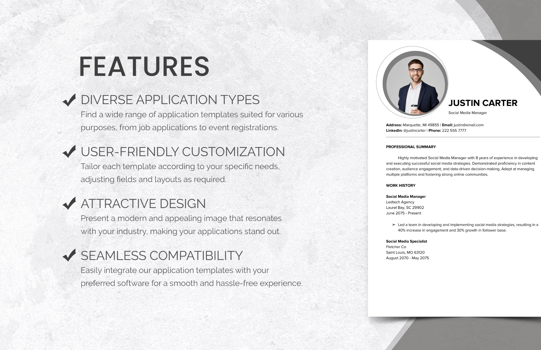 Free Free Resume Application Template - Download in Word | Template.net