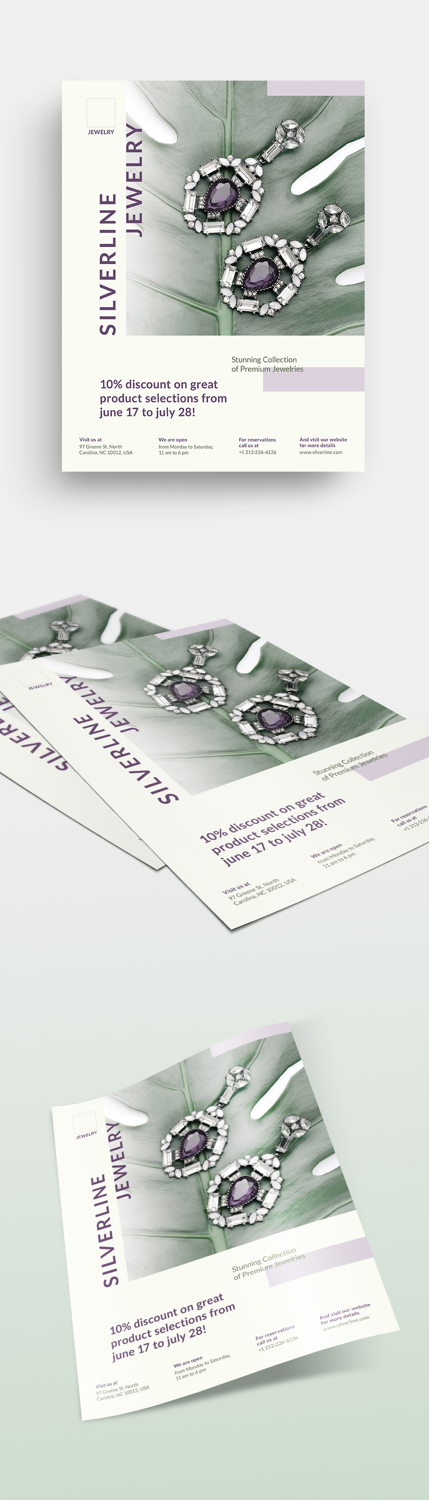 Jewelry Shop Flyer Template - Illustrator, Word, Apple Pages, Publisher ...