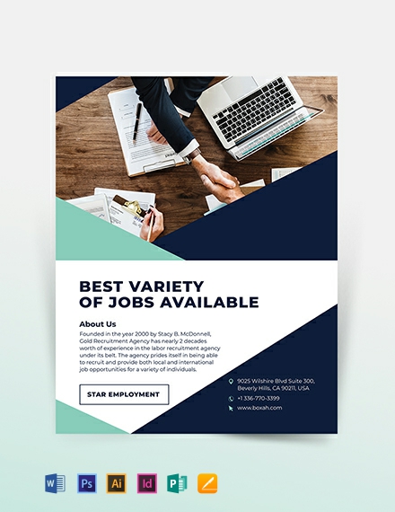 17 Recruitment Flyers PSD AI EPS