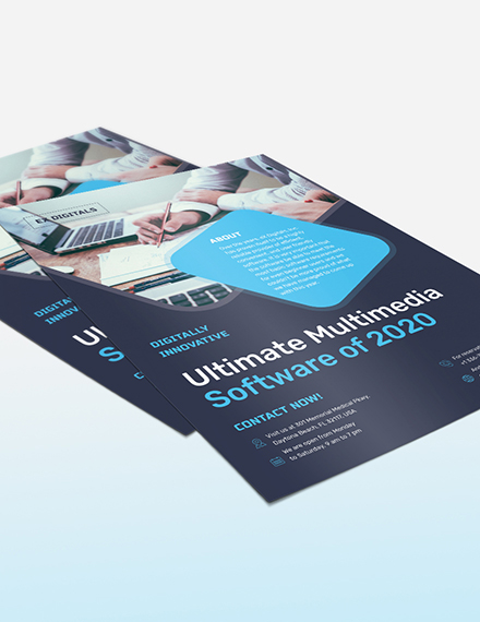 Creative Software Company Flyer Template - Illustrator, InDesign, Word ...