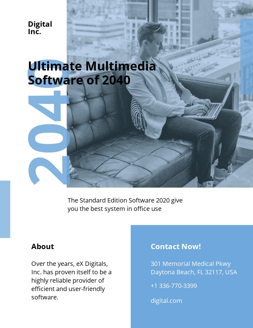 Software Company Marketing Flyer Template