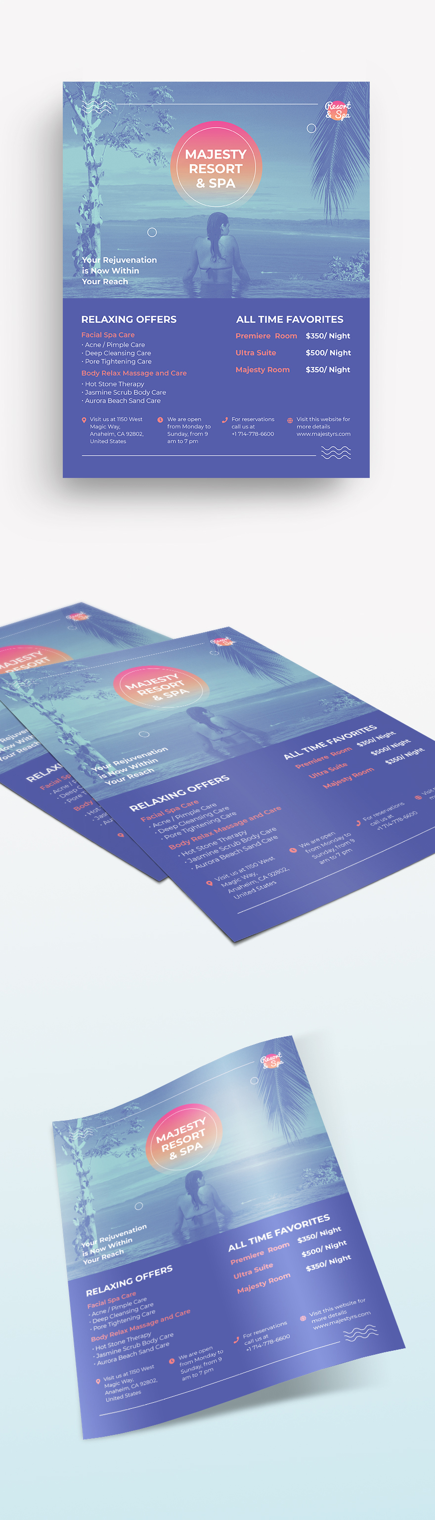 Sample Spa Flyer Template - Illustrator, Word, Apple Pages, PSD ...
