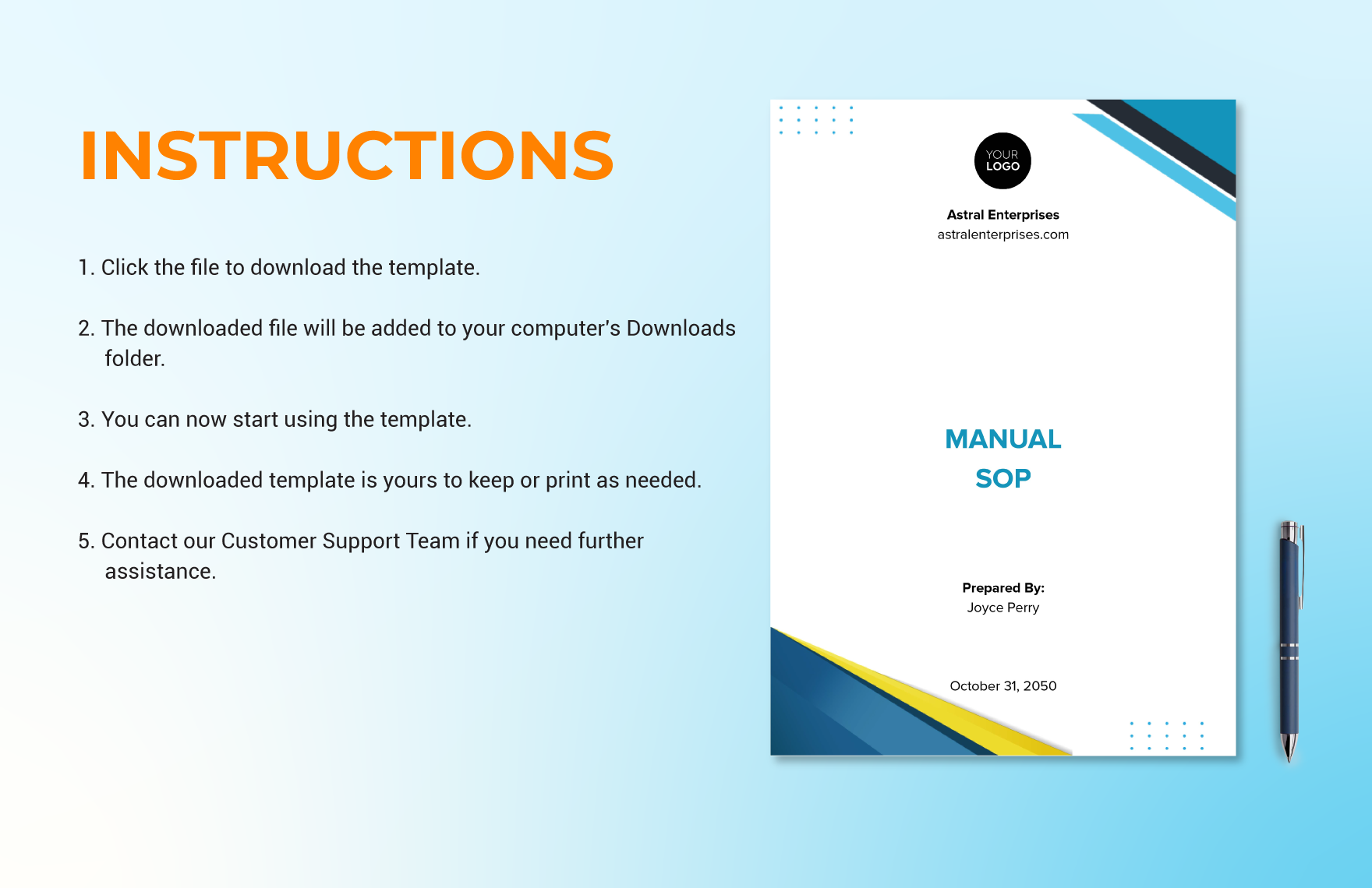 Manual SOP Template - Download in Word | Template.net