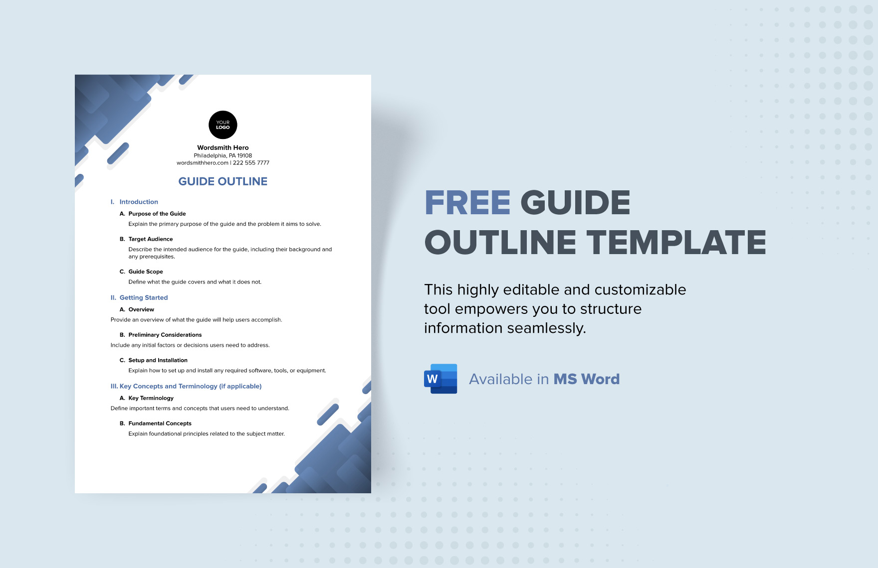 Free Guide Outline Template - Download in Word | Template.net
